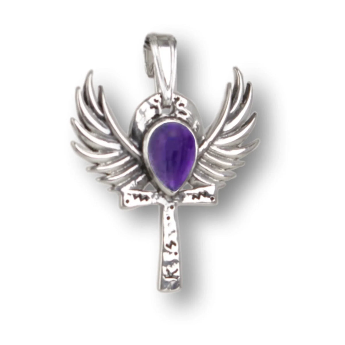 Amethyst Ankh Sterling Silver Pendant – Body Mind & Soul Houston