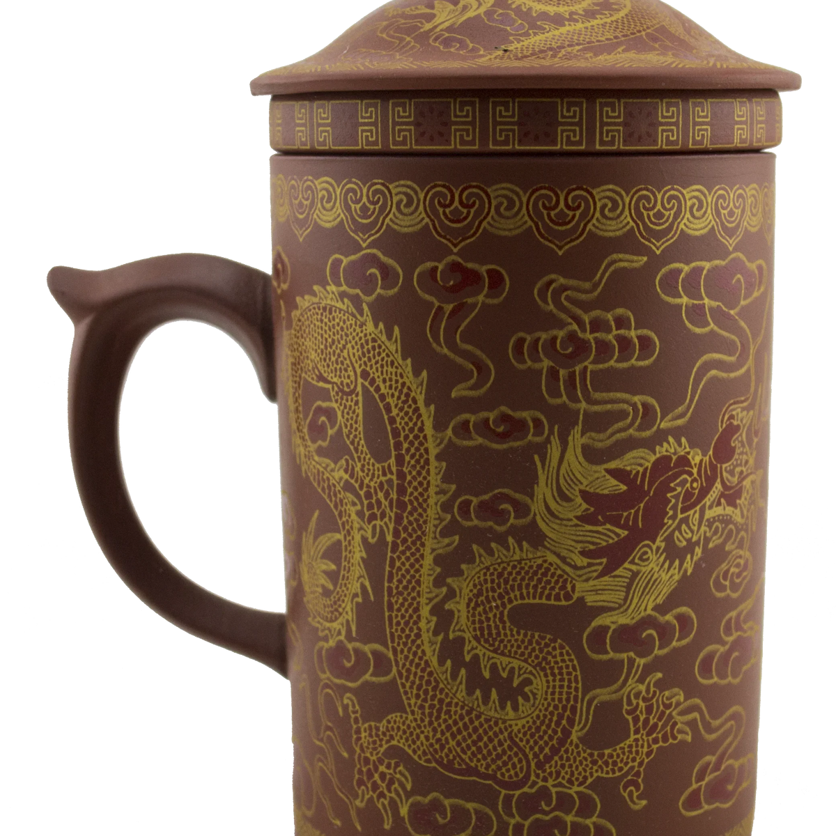 Dragon Print Yi Xing Clay Mug With Strainer – Body Mind & Soul Houston