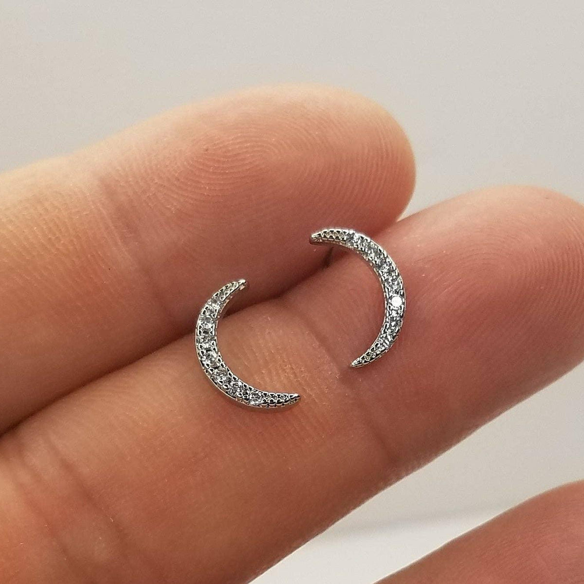 Crescent Moon Post Earrings – Body Mind & Soul Houston