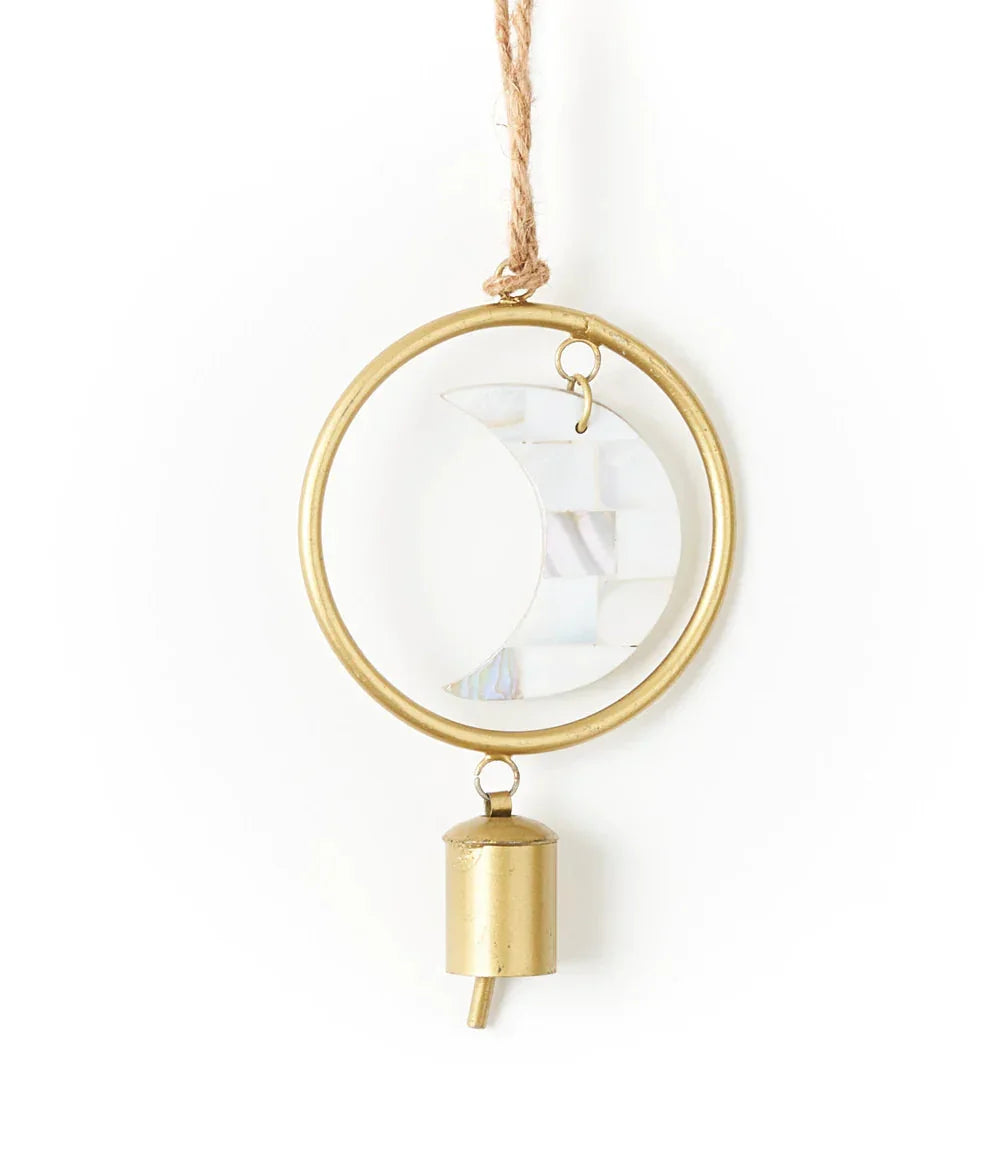 Mother of Pearl Small Moon Wind Chime – Body Mind & Soul Houston