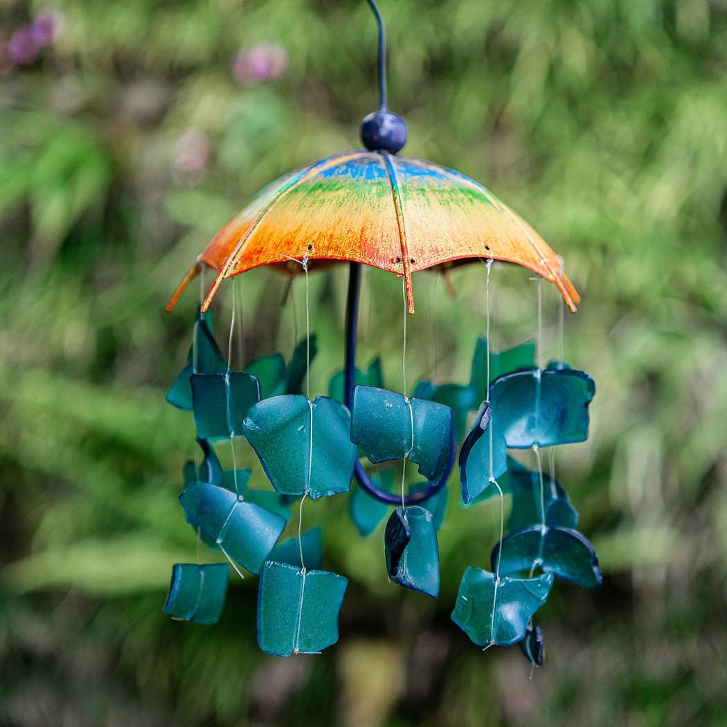 Umbrella Raindrop Wind Chimes - Recycled Bottles – Body Mind & Soul Houston